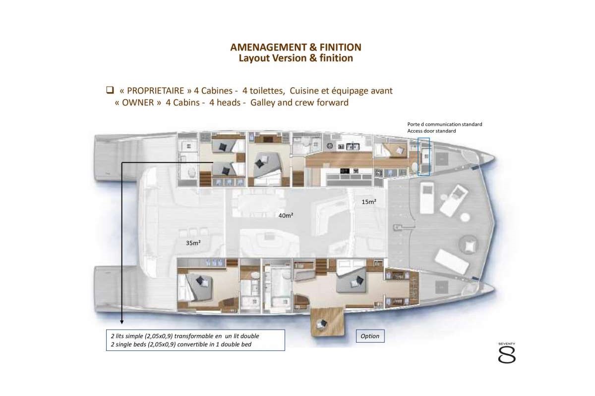 FRENCH WEST Yacht Layout | TWW Yachts