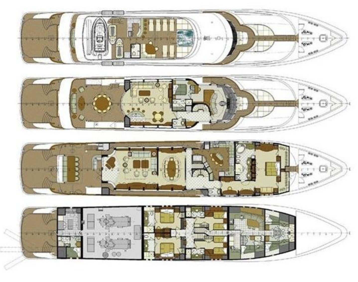 LA DEA II Yacht Layout | TWW Yachts