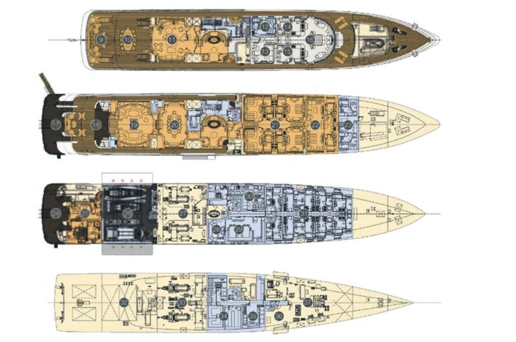 ROMEA Yacht Layout | TWW Yachts