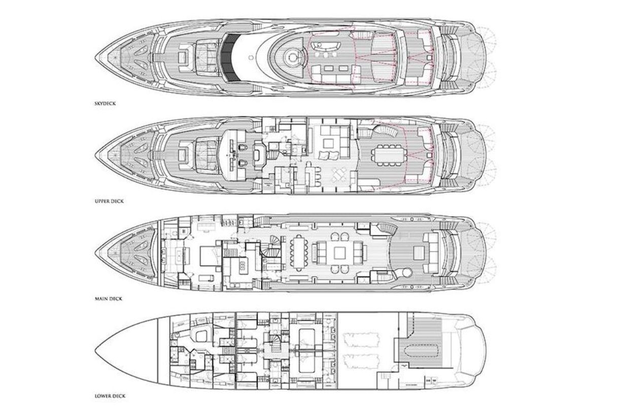 TC Yacht Layout | TWW Yachts