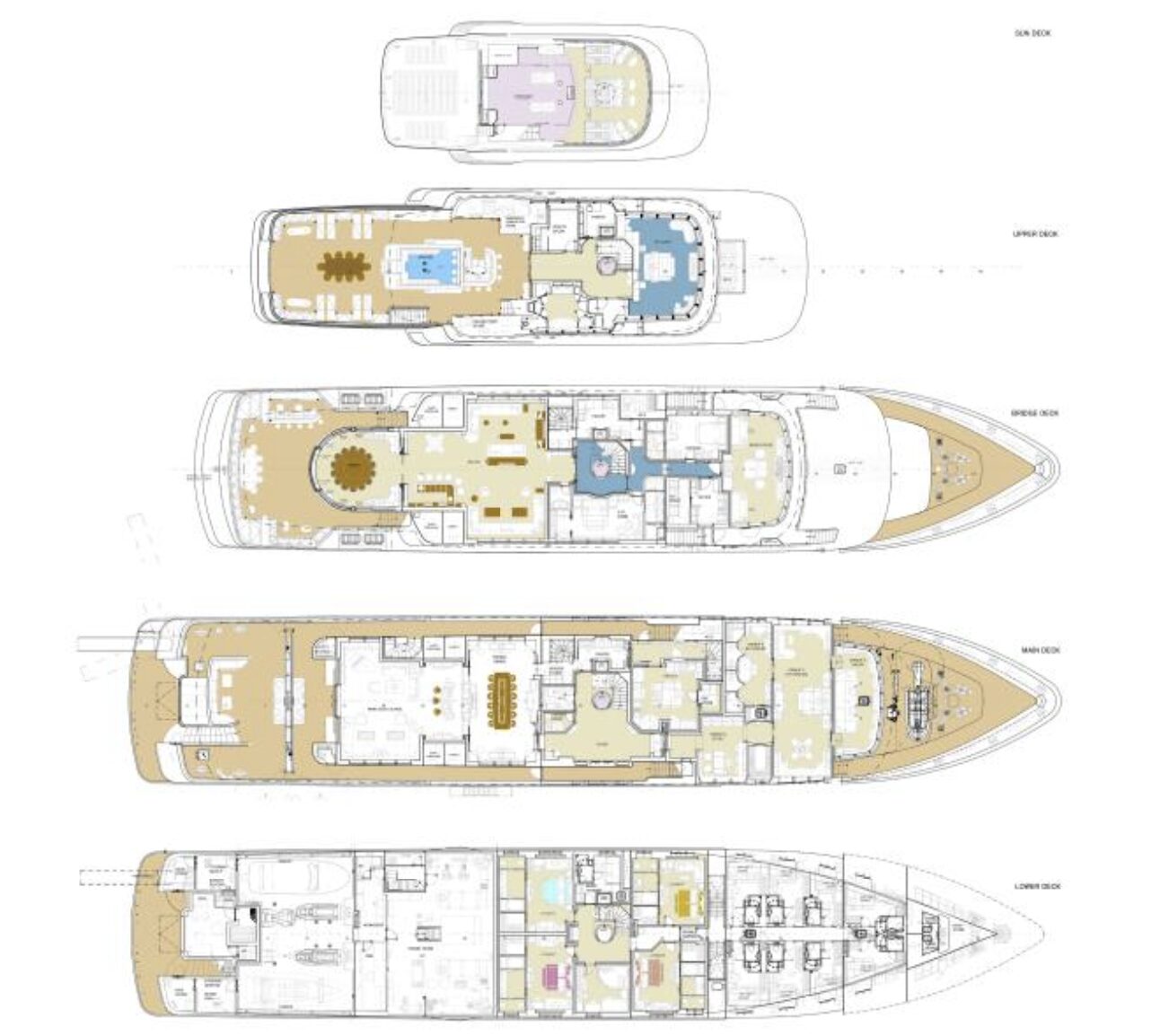 TITANIA Yacht Layout | TWW Yachts
